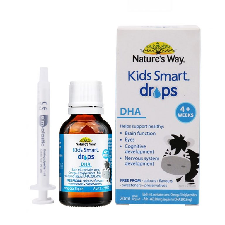 Kids Smart Drops DHA Nature's Way: Phát triển não bộ tối ưu cho bé